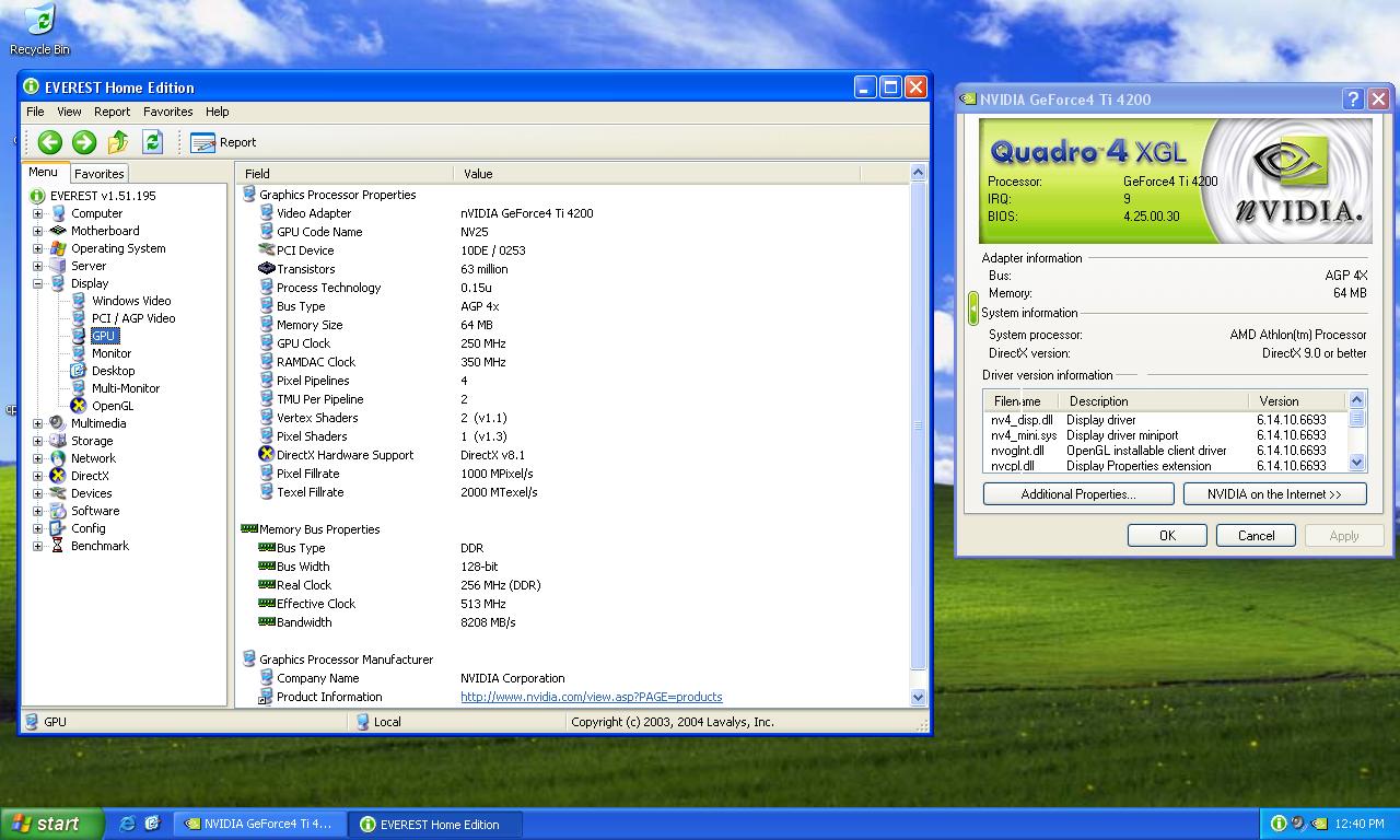 GeForce 4 Ti 4200 shows as Quadro 4 XGL? - Hardware Hangout - Neowin