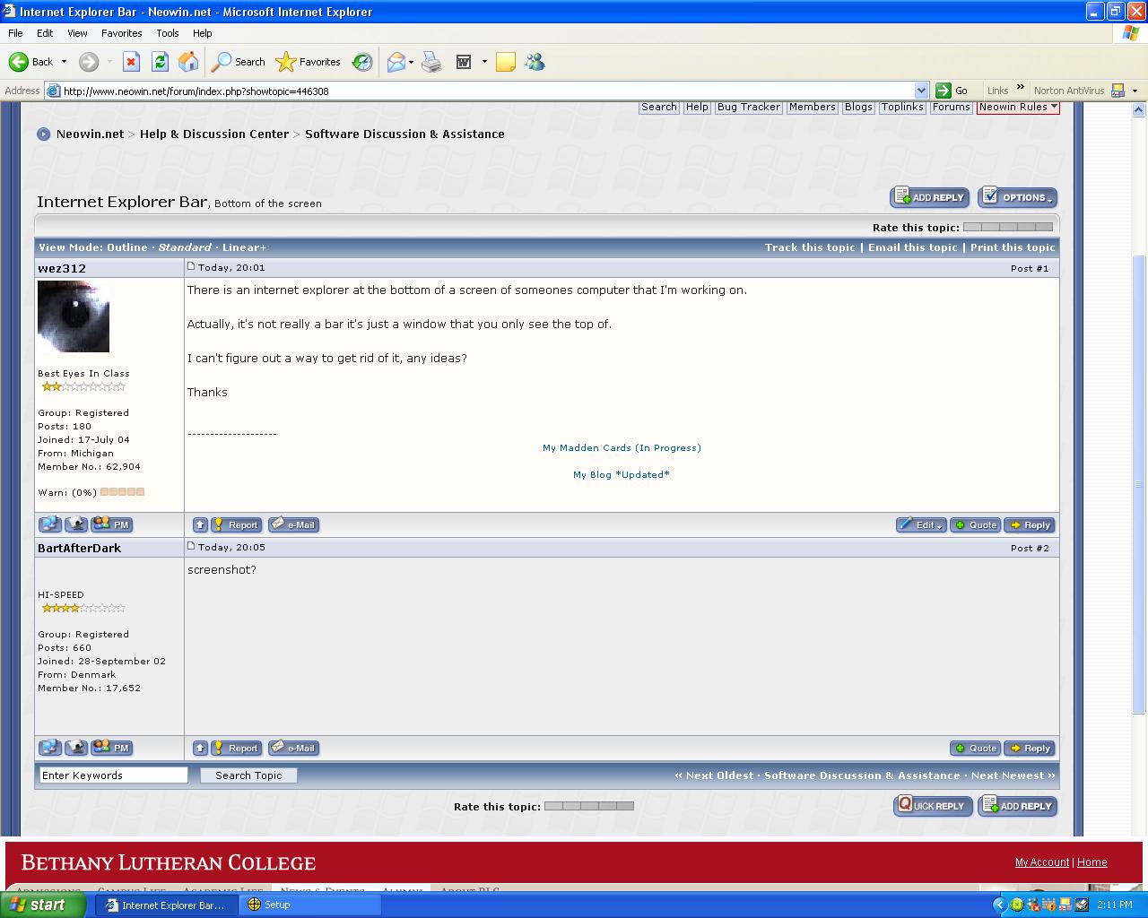 Internet Explorer Bar - Software Discussion & Support - Neowin