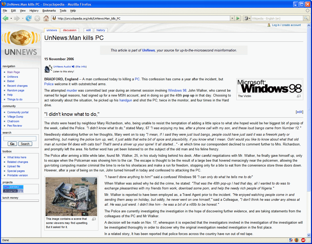 [Joke] Man Kills PC - Jokes & Funny Stuff - Neowin