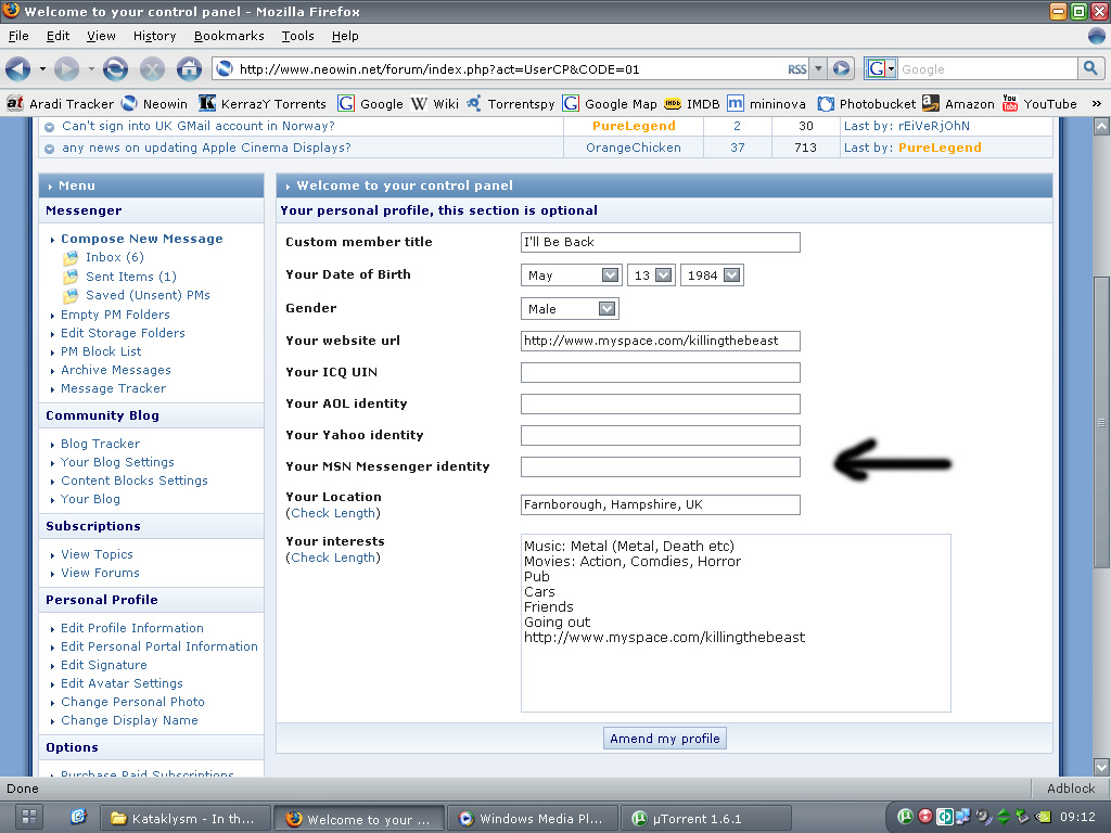 Your MSN Messenger identity - Site & Forum Issues - Neowin