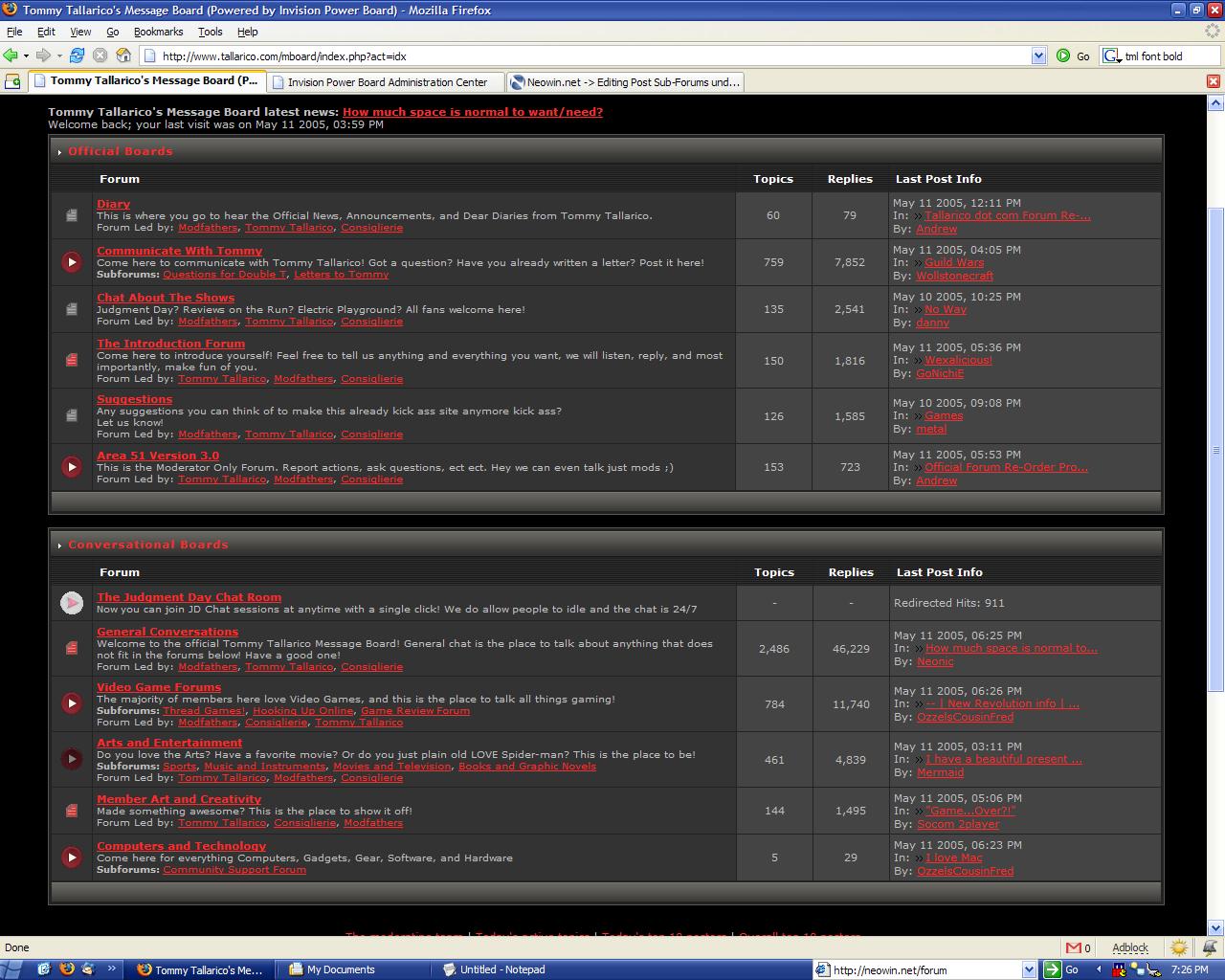 Sub-Forums under the name - Web Design & Development - Neowin