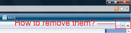 How to remove 'List' and 'Close' button from Tab bar? - Web Browser ...