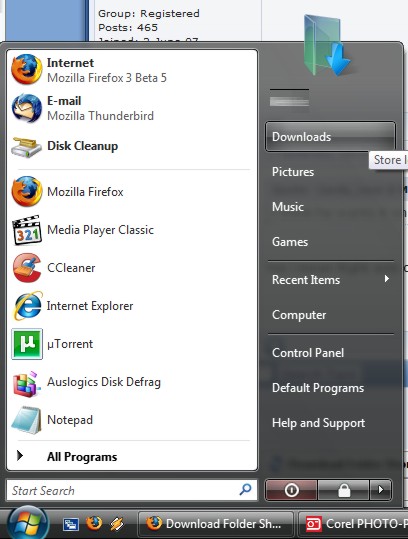 Download Folder Shortcut in Start Menu - Tips, Tweaks & Customization ...