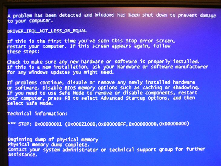 Blue-screen error - Microsoft (Windows) - Neowin