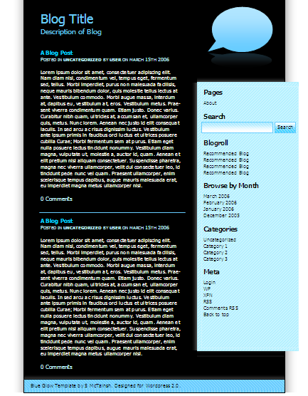 [Mockup] Blue Glow Wordpress Theme - Web Design & Development - Neowin