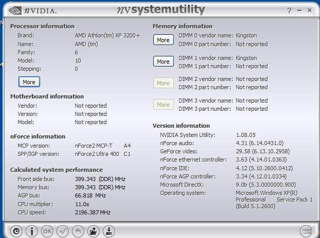 nVidia System Utility 1.08.5 - Back Page News - Neowin