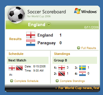 Microsoft Soccer Scoreboard! - Back Page News - Neowin