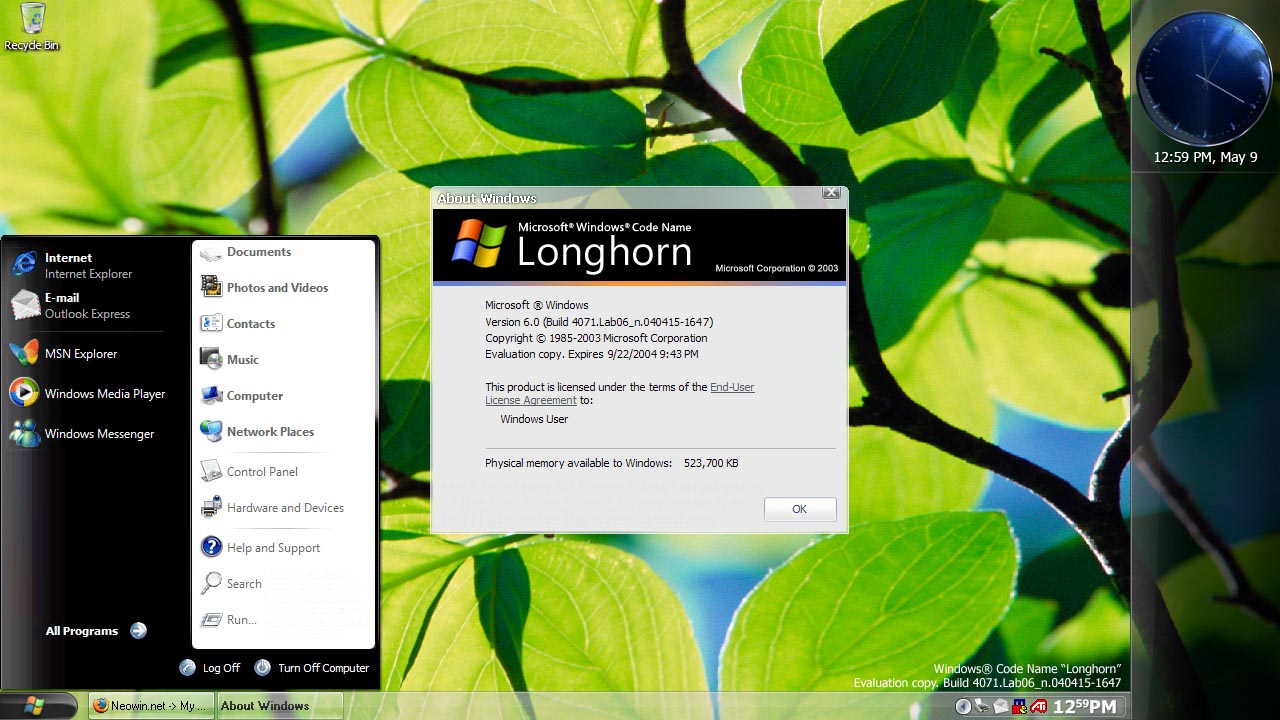 Longhorn "Glass" - Tips, Tweaks & Customization - Neowin