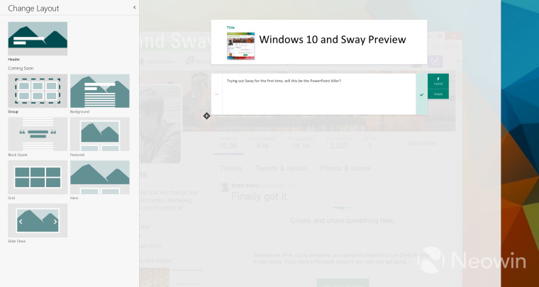 Hands on with Sway, Microsoft's PowerPoint for the new generation - Neowin