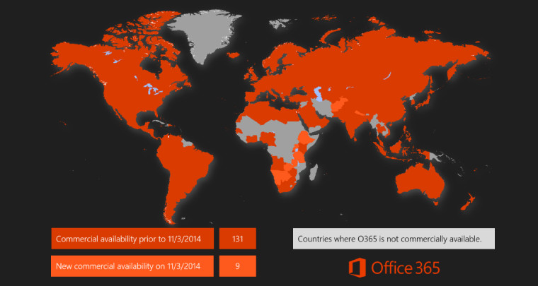 Microsoft announces nine new countries for Office 365, now available in ...