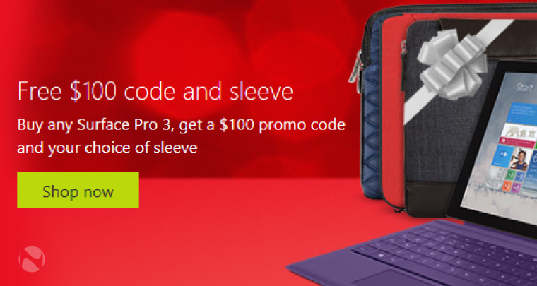 Microsoft: Get a free protective sleeve and $100 promo code when you ...