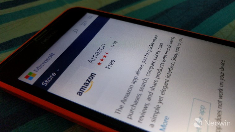 Amazon is not abandoning Windows phones: 'Our team is working on the ...