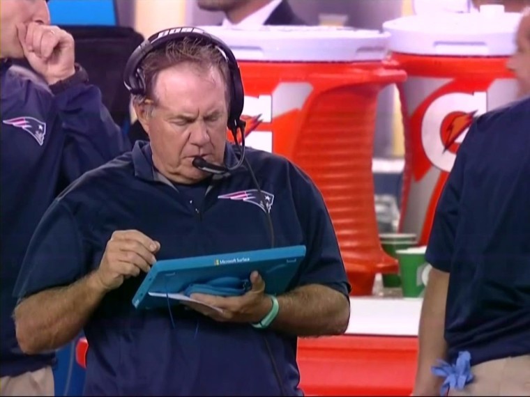 Patriots coach Bill Belichick rants about why he won't use Microsoft's ...