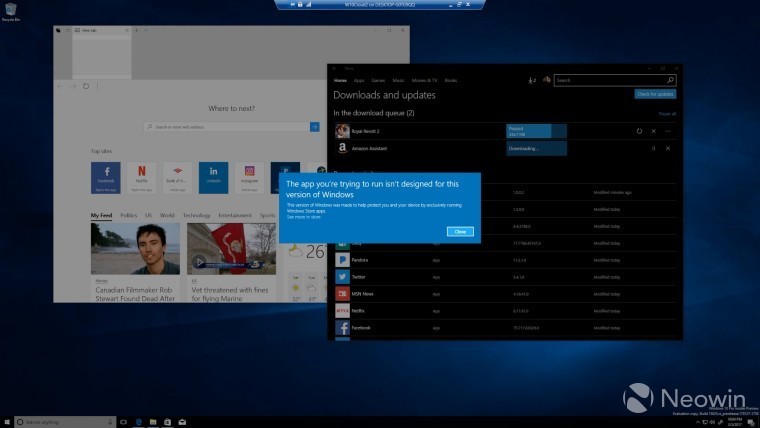 Hands on with Microsoft's leaked, unannounced Windows 10 Cloud - Neowin