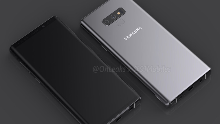 Samsung Galaxy Note9 renders show a fingerprint sensor placed below the ...