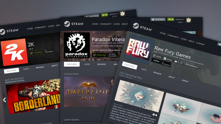Steam now has publisher and developer homepages to show off gaming ...