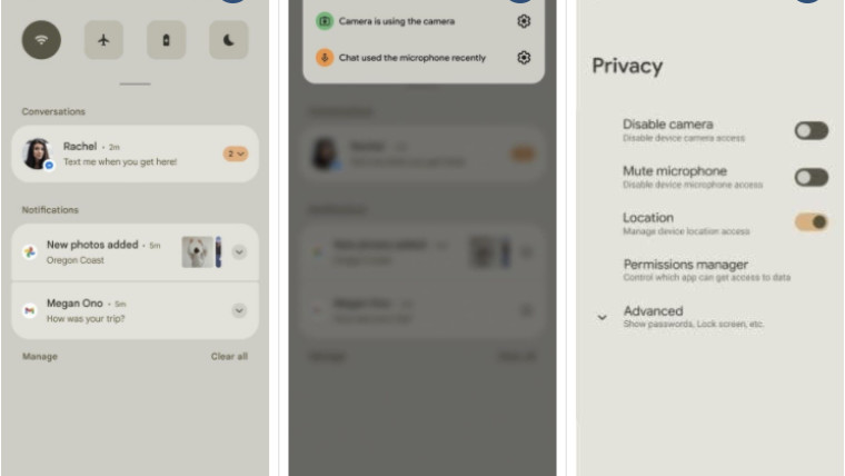 Purported Android 12 screenshots show off camera indicator, new ...