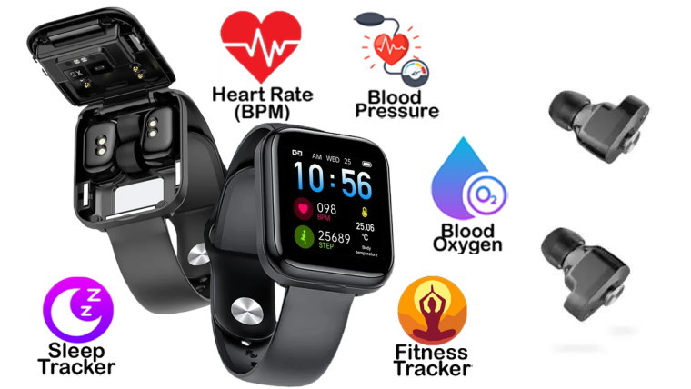 Get this Interepro Smartwatch with Bluetooth Earbuds for just $86.99 ...