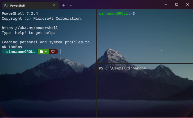 You can now use one image for multiple panes in Windows Terminal ...