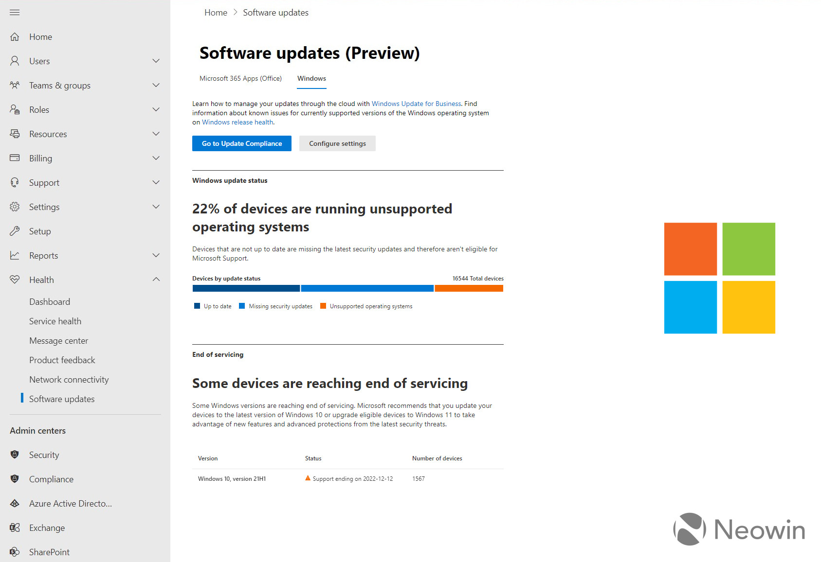 The Microsoft 365 Admin Center Now Has A Software Updates Page For