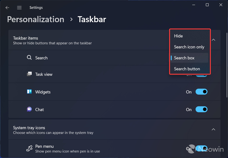 How To Enable The New Taskbar Search Box In Windows 11 Build 25252 
