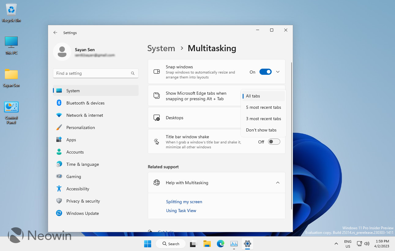 Microsoft Limiting Number Of Tabs Via Alt Tab On Windows 11 To Perhaps Save System RAM Crash 