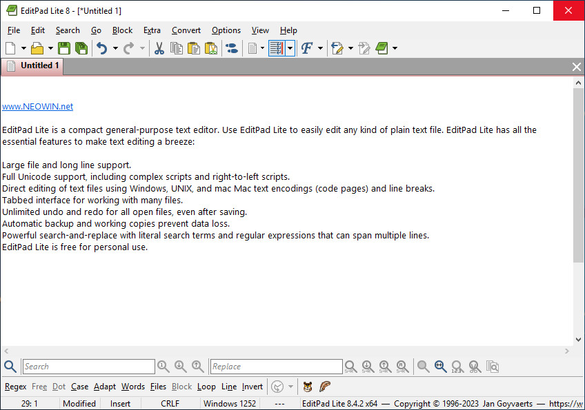 EditPad Lite 8.4.2 - Neowin