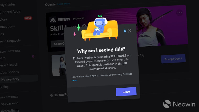 How to turn off the new ads in Discord, even without Nitro - Neowin