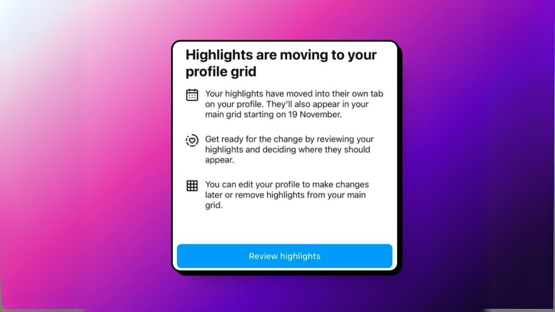 Instagram now preparing to move your Story Highlights into their own ...