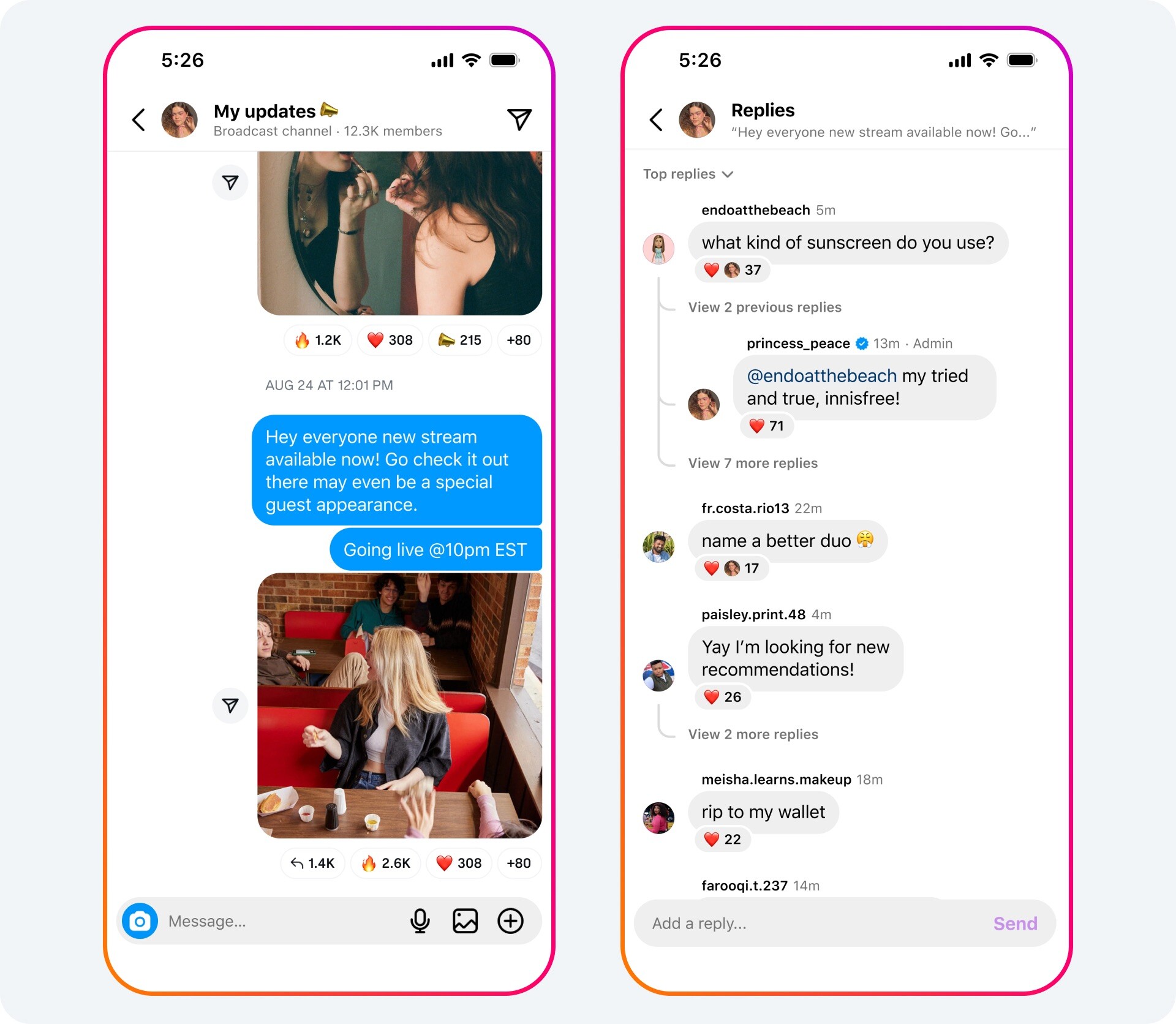 Instagram channel owners and their followers can now interact via replies and prompts - Neowin