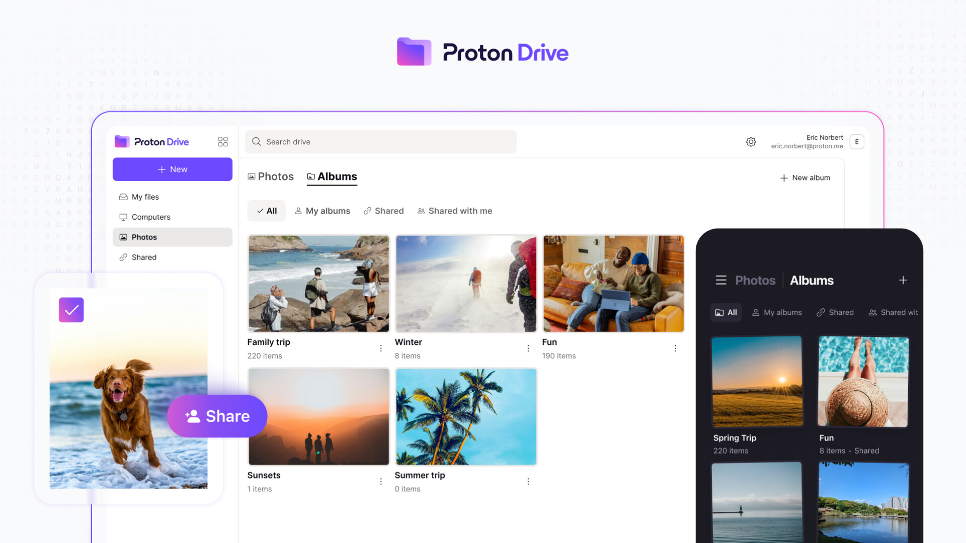 Proton Drive launches Albums to help you organize and share photos - Neowin