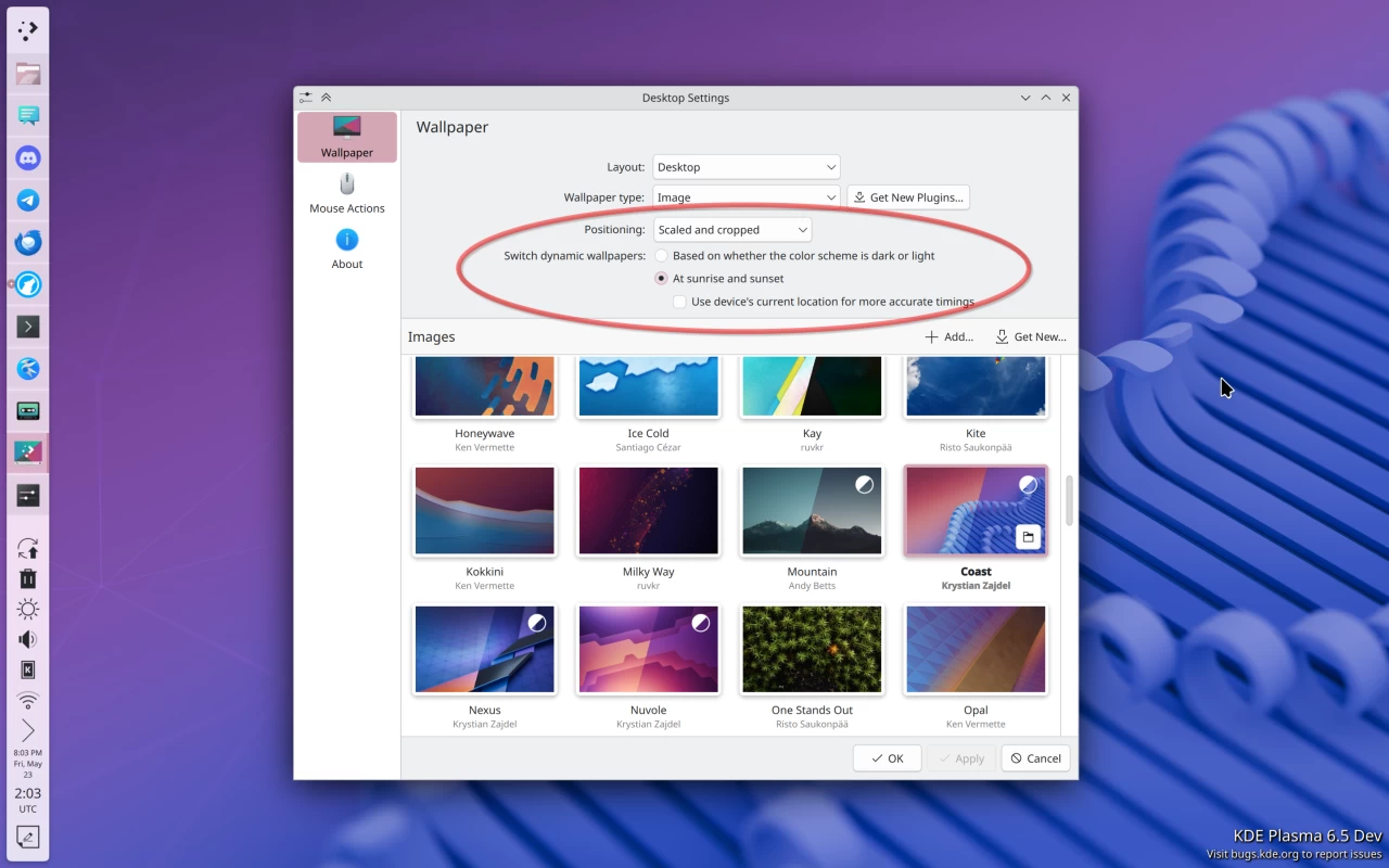 KDE Plasma 6.4 adds day/night wallpapers alongside multiple bug fixes ...