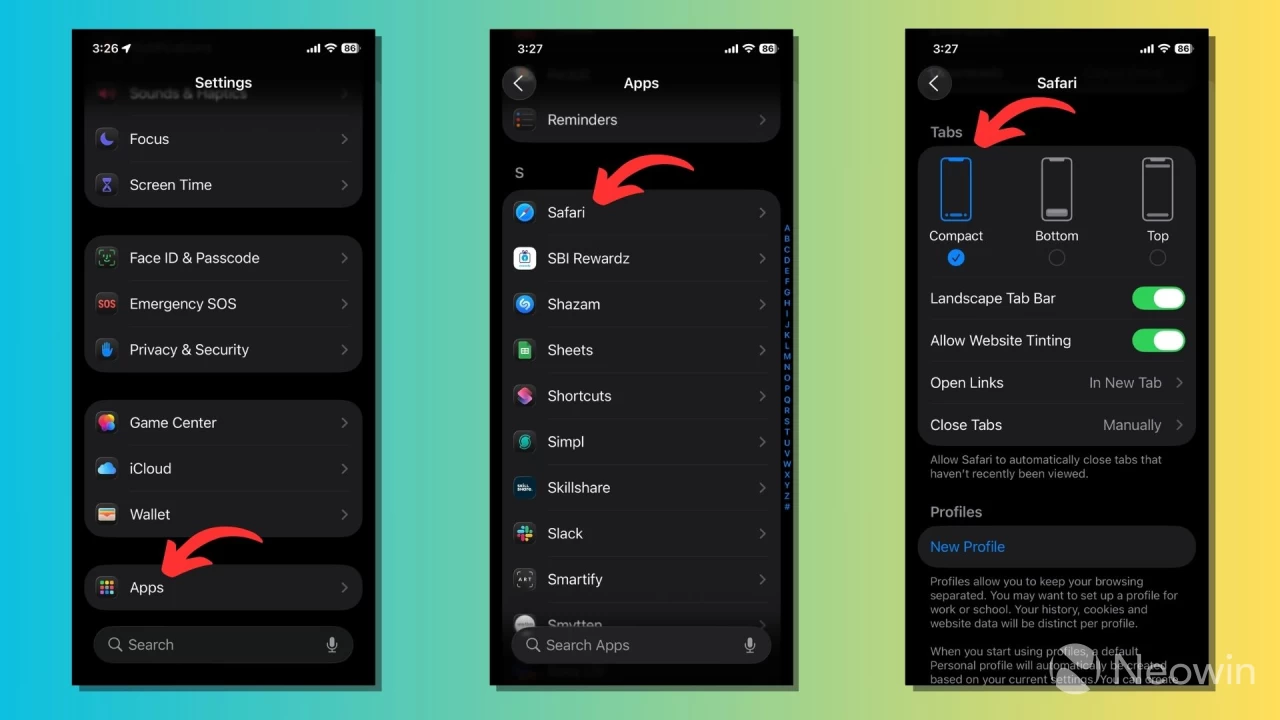 Here are some of the ways you can use Safari's new look on Apple iOS 26 - Neowin