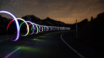 twisting and swirling light