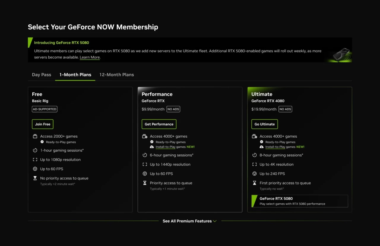 Nvidia introducing RTX 5080 servers to GeForce NOW and a 100GB of cloud ...