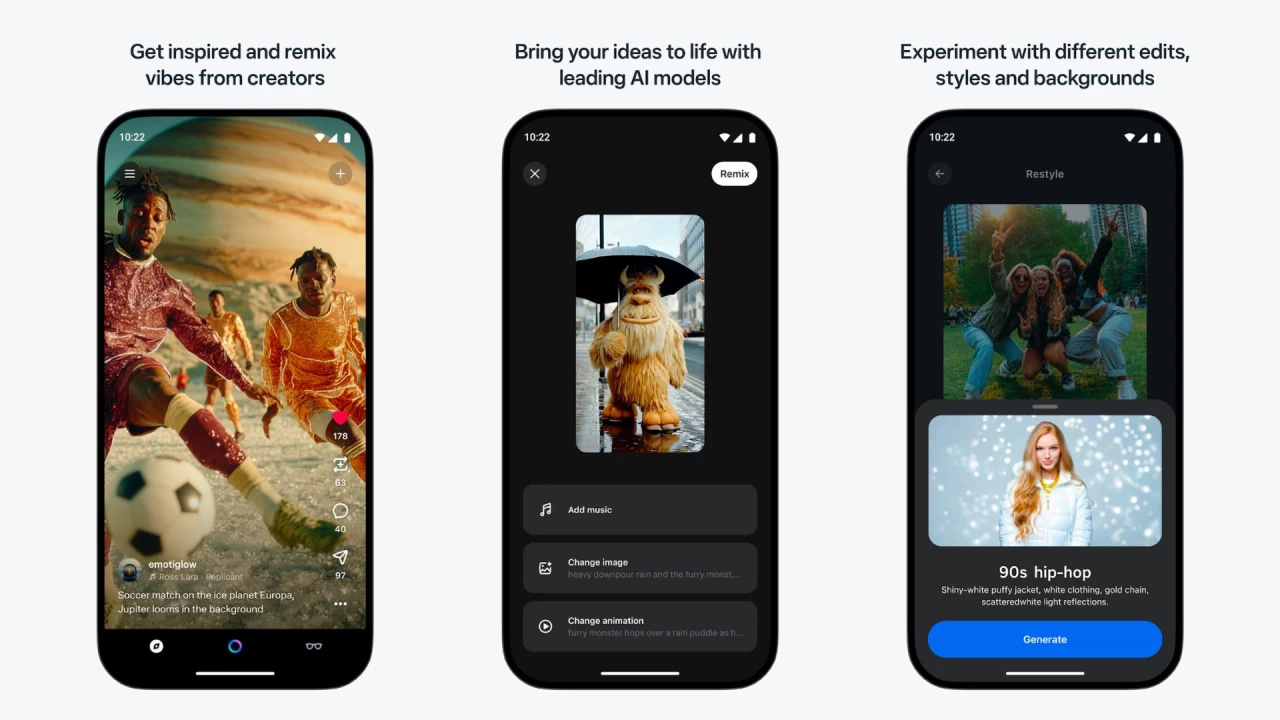 Meta launches Vibes video feed for AI-generated content, because why ...