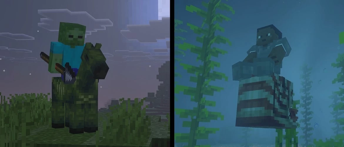 Minecraft Mounts of Mayhem update is adding an underwater mount with a ...
