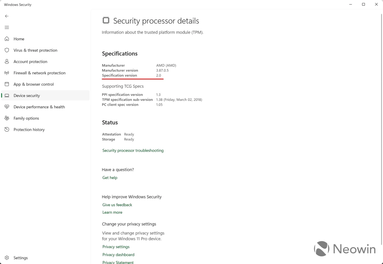 How to check if TPM is supported and enabled on your PC - Neowin