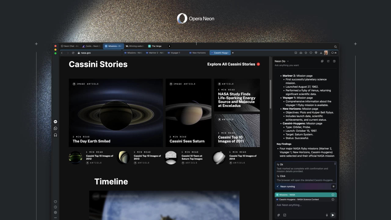 Opera's agentic AI browser Neon is now publicly available - Neowin