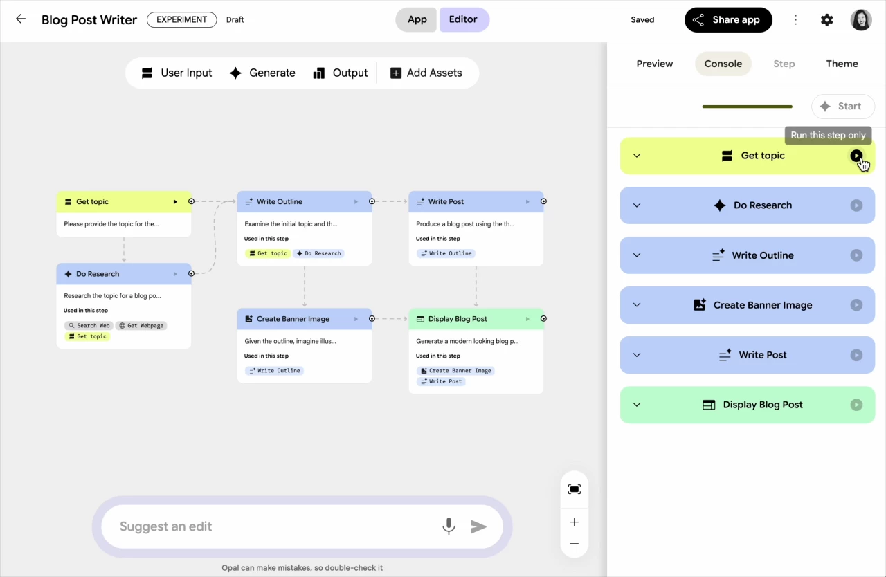 Google's no-code AI app builder, Opal, expands to more countries with ...