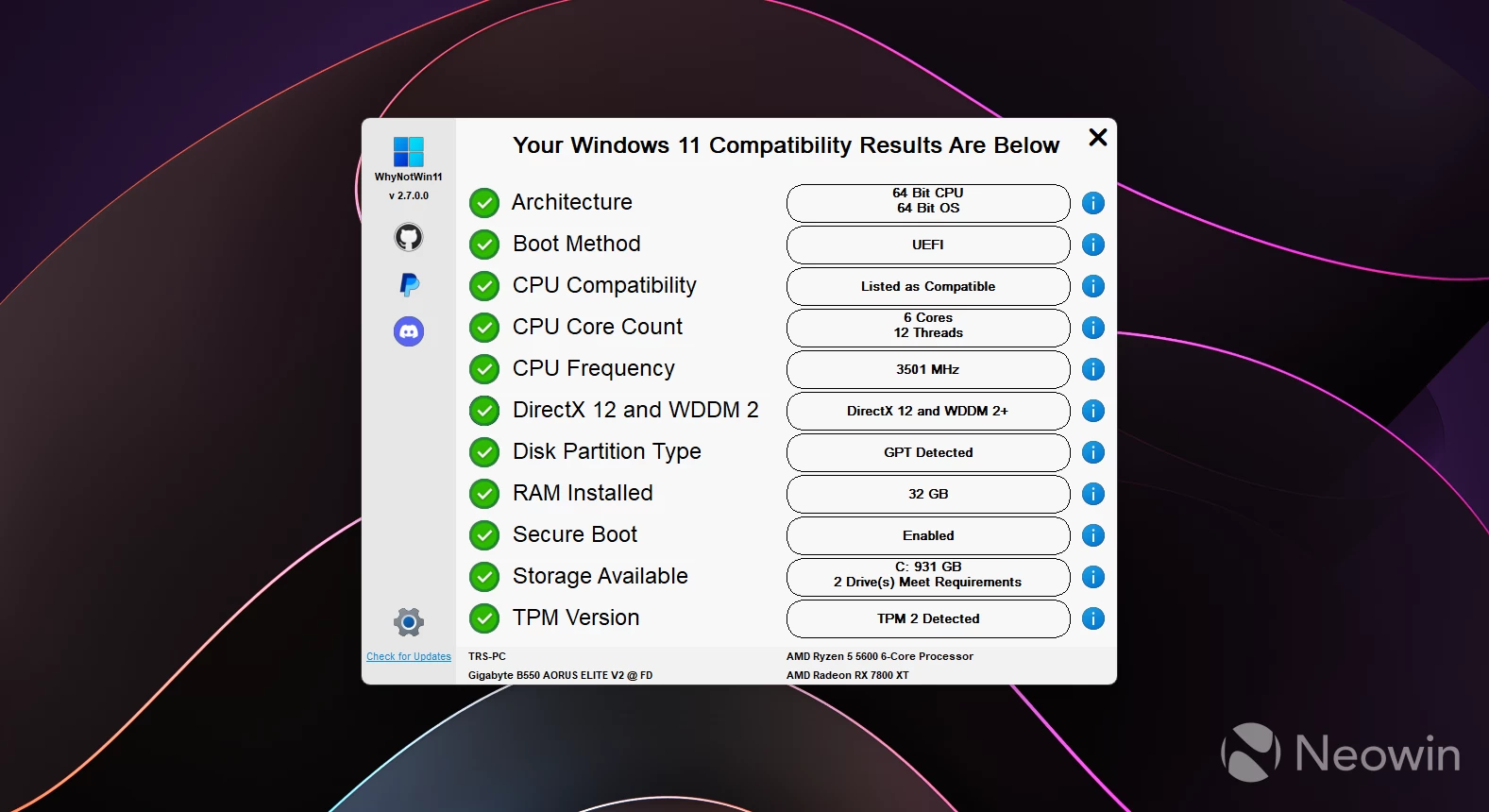 Windows 11 compatibility check tool WhyNotWin11 gets improved GPU and CPU support and more ...