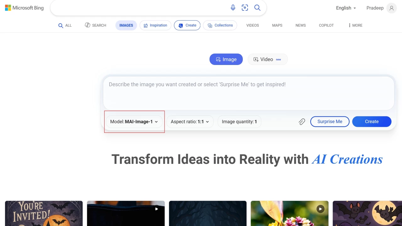 Microsoft rolls out MAI-Image-1 AI image generator model on Bing - Neowin