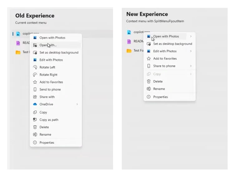 Microsoft is fixing cluttered context menus in Windows 11 apps - Neowin