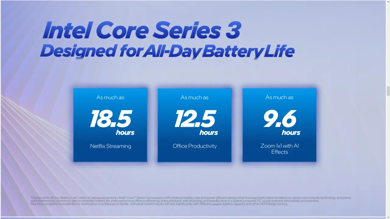 Intel launches "first hybrid AI-ready" Core Series 3 mobile processors ...